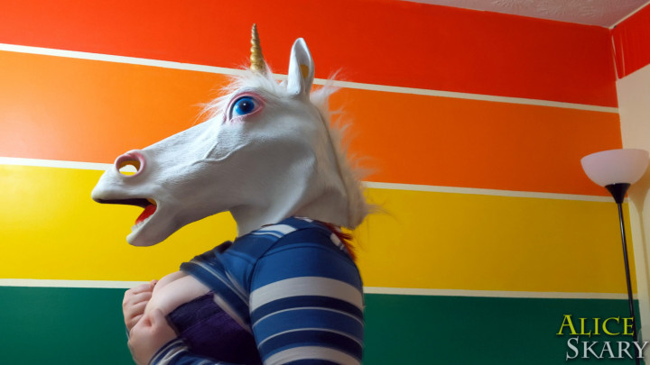 Aliceskary Boobies Joi In A Unicorn Mask Manyvids