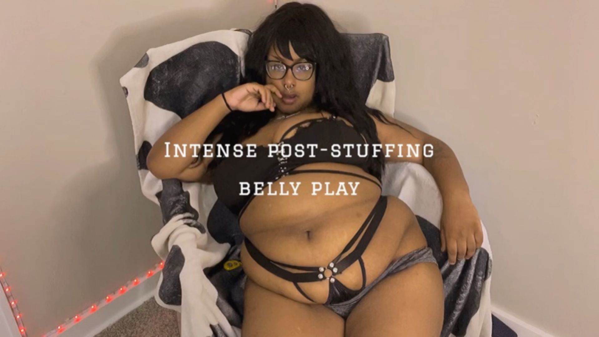 Lilithisfat Intense Post Stuffing Feedee Belly Play Manyvids