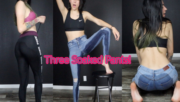 Liz Raw Legging Jeans Wetting Triple Manyvids