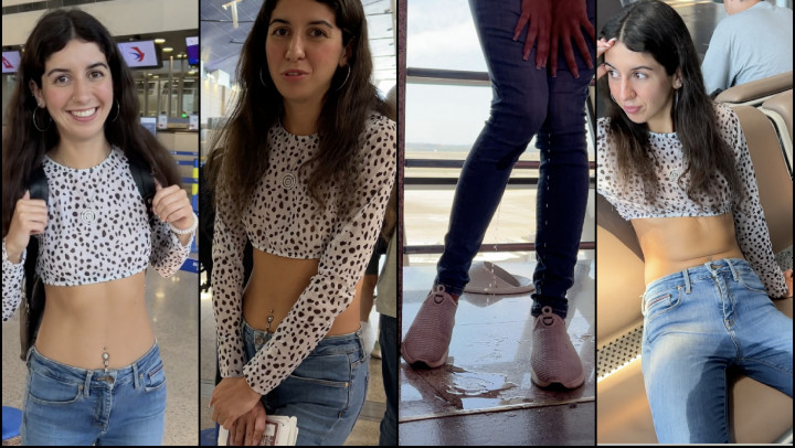 Kattywest Crazy Wetting Jeans In Airport Public Pee Desperation