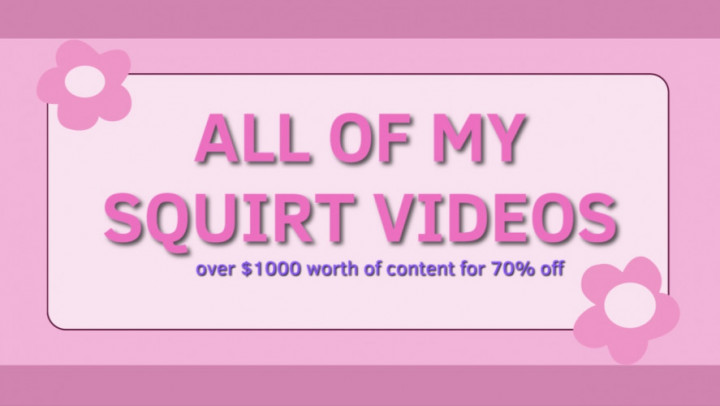 Goddessaminaaxo All Of My Squirting Videos On Manyvids Manyvids
