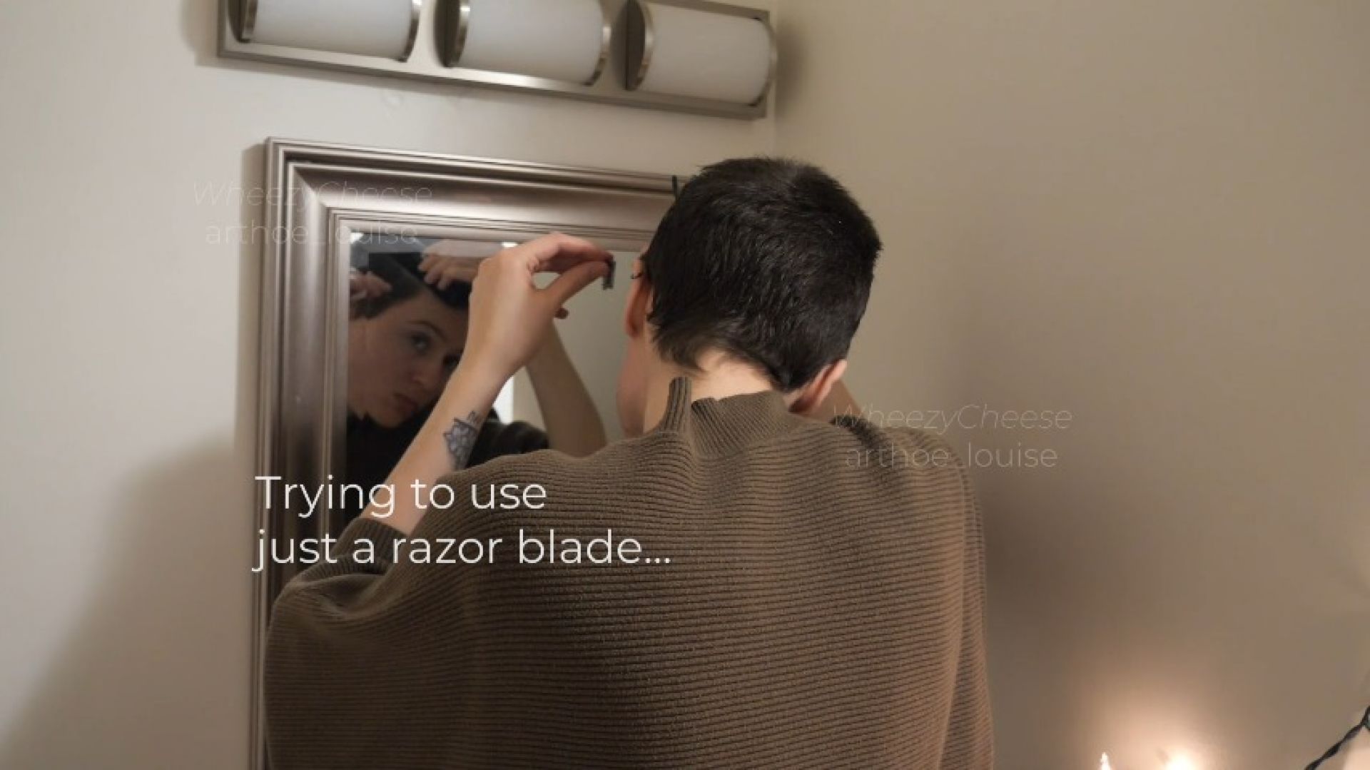 Arthoe Louise Shaving My Hair Razor Smooth Manyvids