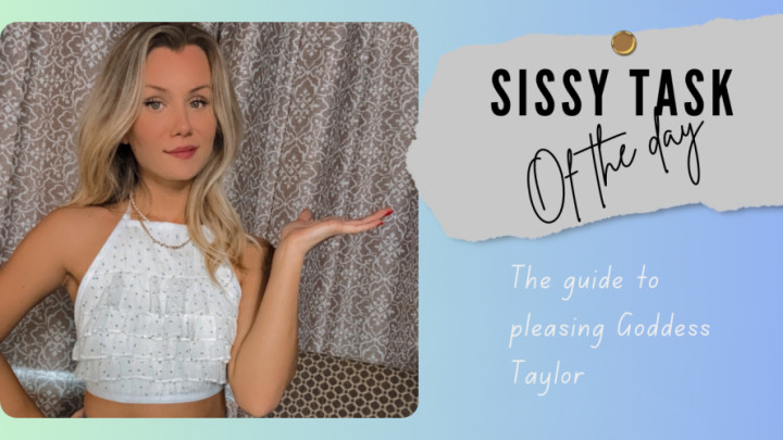 Blakeandtaylor Sissy Task Of The Day Manyvids