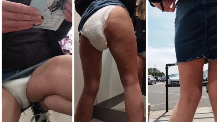 Seductivewifey Pullup Wetting In Shop And Skirt Wetting In Car Park
