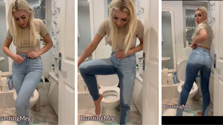 BurstingMeg - Stuck jeans wetting - ManyVids