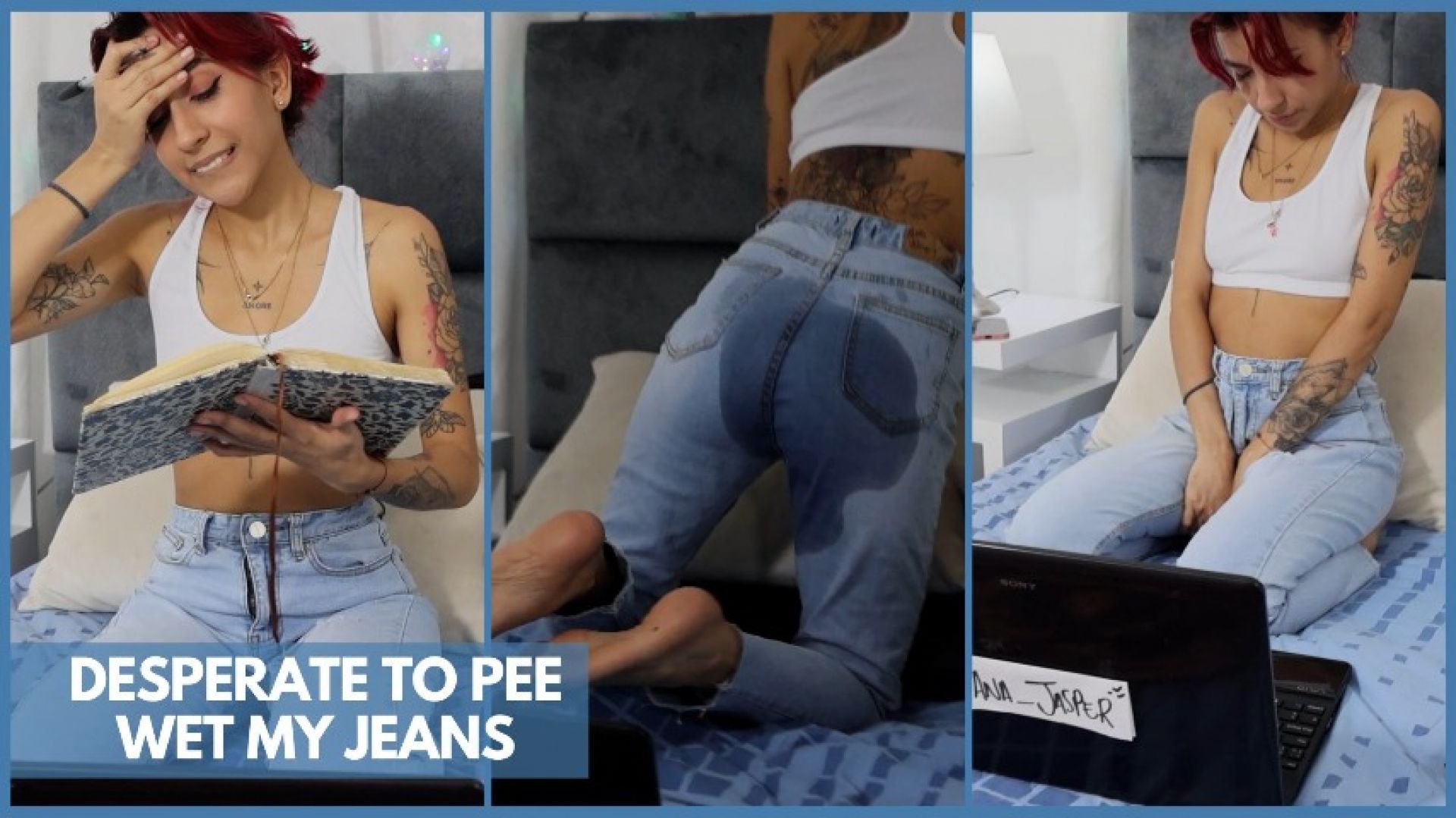 Colombiakinkygirl Desperate To Pee Wet My Jeans Manyvids