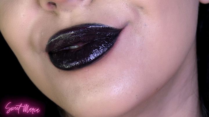 Sweet Maria Black Lips Mouth Fetish Manyvids